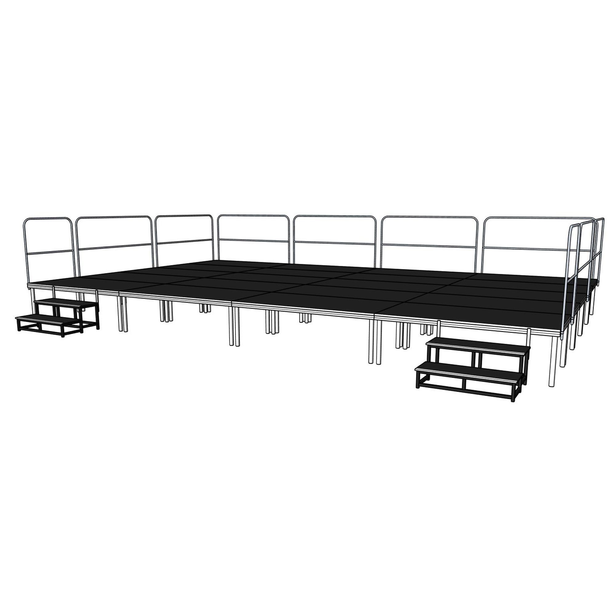 Portable Aluminium Stage Platform 8m x 5m x 600mm Modular Stage Deck P ...