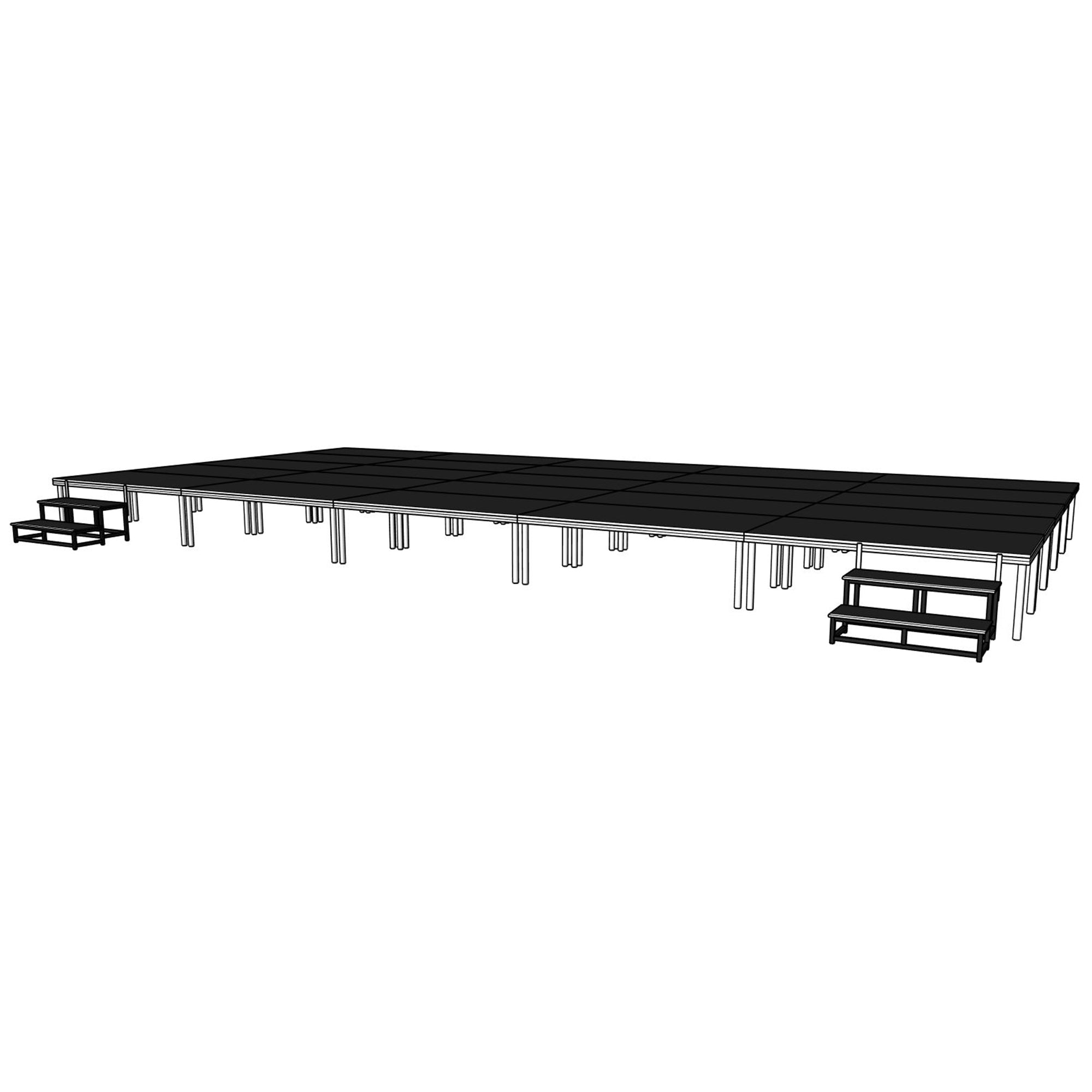 Portable Aluminium Stage Platform 10m x 5m x 600mm Modular Stage Deck ...